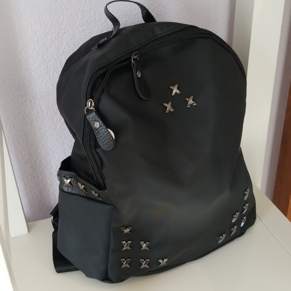 Bags | Black Backpack With X Design | Poshmark